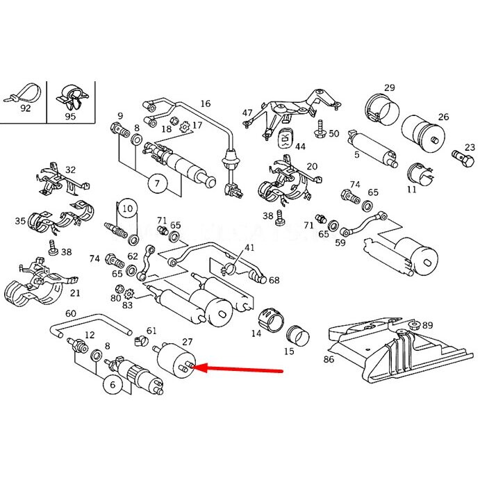 MERCEDES-BENZ S-CLASS W220 Fuel Filter A0024772701 5.5 Petrol on OnBuy