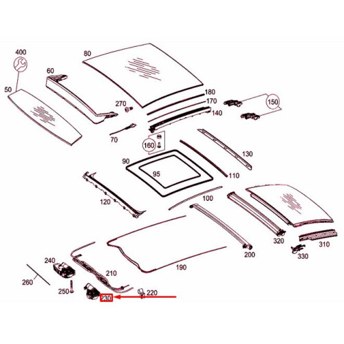 MB C W205 Roof Roller Blind Geared Motor A2059064104 on OnBuy