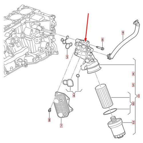 VW JETTA MK6 Oil Filter Housing 07K115397D 2.5 Petrol on OnBuy
