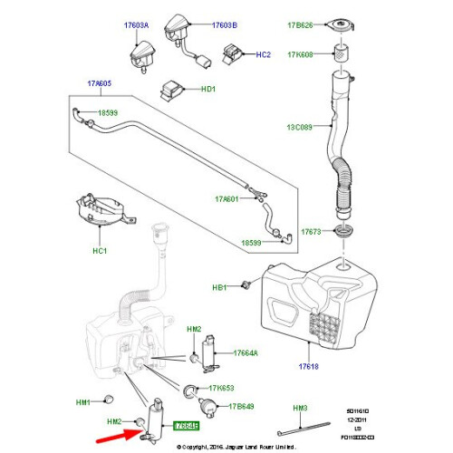 LR DISCOVERY 3 L319 Washer Tank Motor DMC500020 on OnBuy