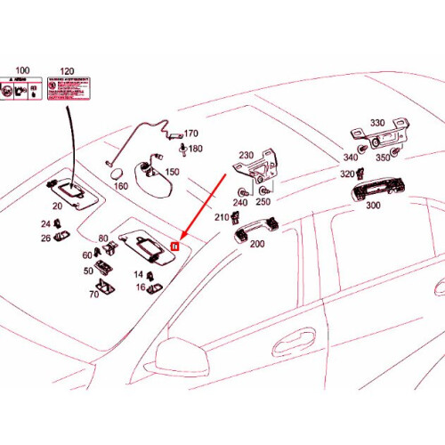 MB A-CLASS W176 Left Side Sun Visor A17681011009H43 on OnBuy