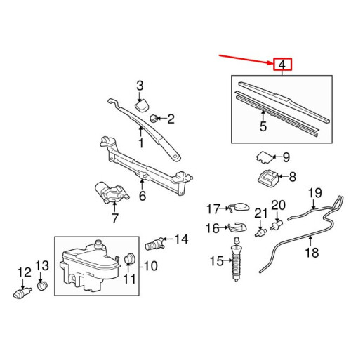 LEXUS IS XE20 Front Right Wiper Blade 8521253081 85212-53081 on OnBuy