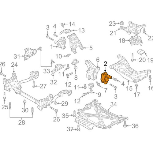 AUDI A4 B9 Left Engine Mount 8W0199371AB on OnBuy