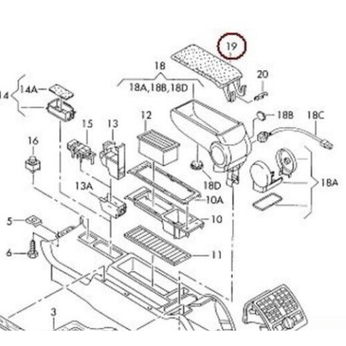 Audi A4 B7 Interior Center Console Upper Part 4B0864245A L73G on OnBuy