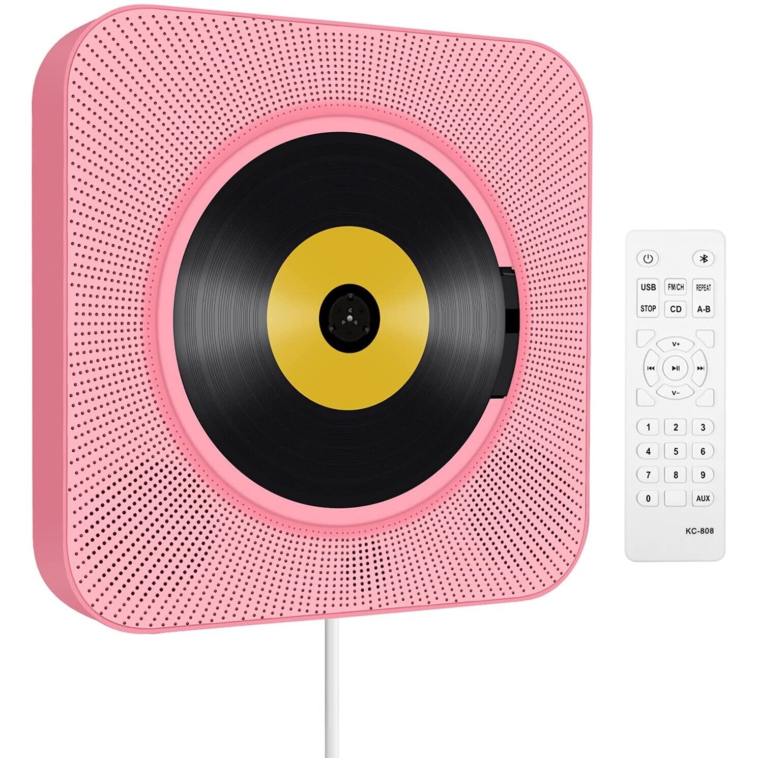 Portable Wall Mounted Bluetooth CD Player: USB Music CD Player with IR ...