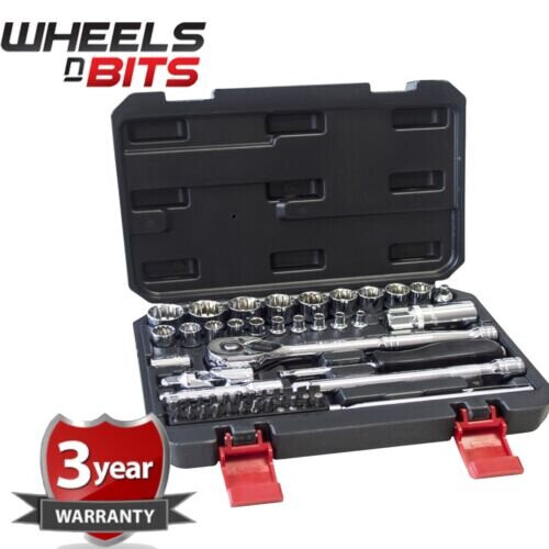 Am-Tech I0635 12 Point Multi Spline Socket Set 52 Pc 1/4" & 3/8" Drive ...