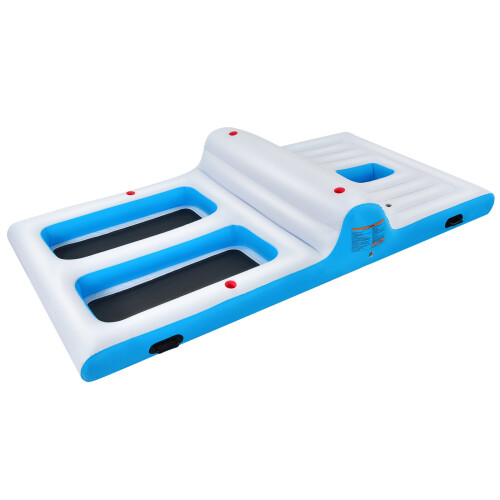 Inflatable Floating Island Lounge & Wading Combo Giant Pool Raft on OnBuy