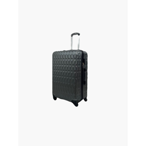 (Grey, Large) Hampton & Stewart Diamond Design HardShel Suitcase on OnBuy