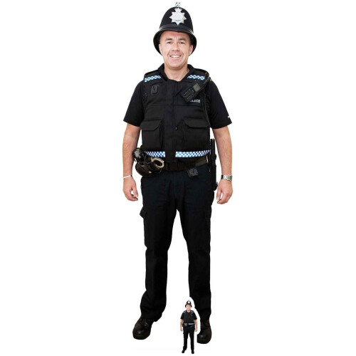 STAR CUTOUTS Life Size Cut Out with Mini Version of Policeman ...