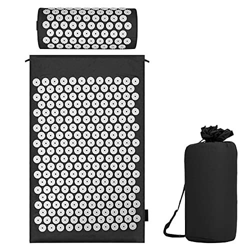 Acupressure Mat and Pillow Set, Acupuncture Mat for Back Neck Pain ...