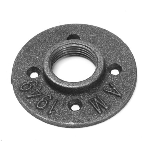 10pcs 1 Inch DIY Malleable Threaded Floor Flange Iron Pipe Fittings ...