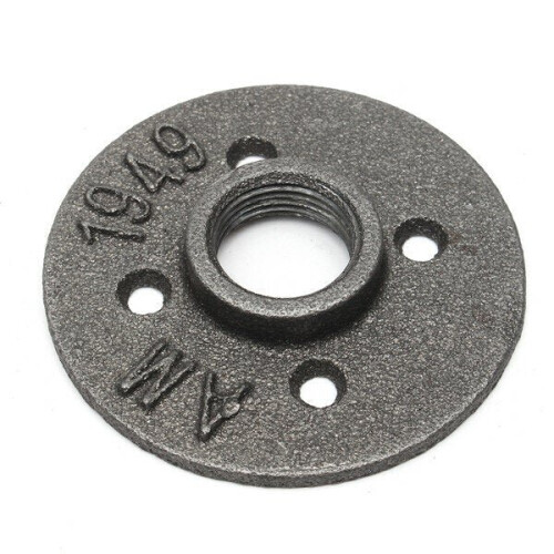 3/4 Inch Black Flange Iron Pipe Floor Fitting Plumbing Threaded DN20 ...