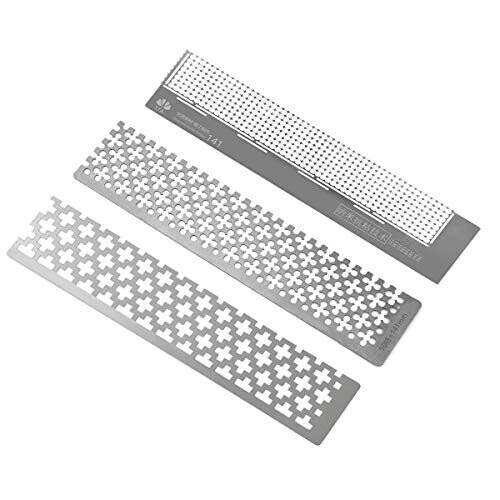 Chstarina 3 Pieces Diamond Painting Ruler 250 Holes 408 Holes 5D ...
