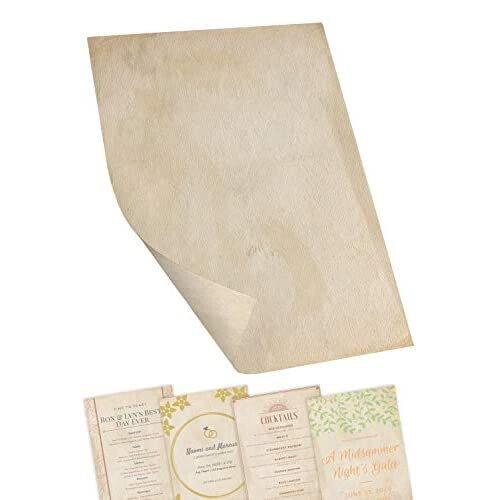 Aurelius Premium Parchment Effect Paper - 60 Sheets - Double Sided A4 ...