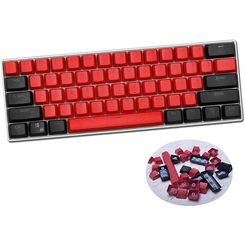 Sunzit Keycaps, 61 Keycaps PBT Keycap Backlight Two-Color Mechanical ...