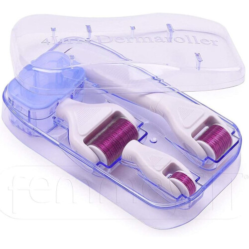 4 in 1 Derma-Roller kit - HQ Interchangeable Disinfecting Anti-Ageing ...
