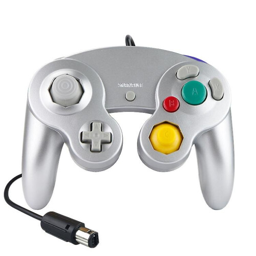 (Silver) Wired Ngc Game Controller Gamepad Game Cube Controller ...