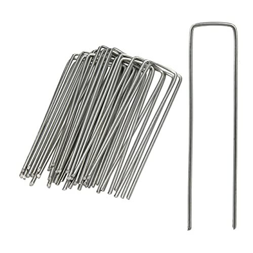 Relaxdays Securing Pegs Set of 25, Stainless, Bevelled Tips, Drive In ...