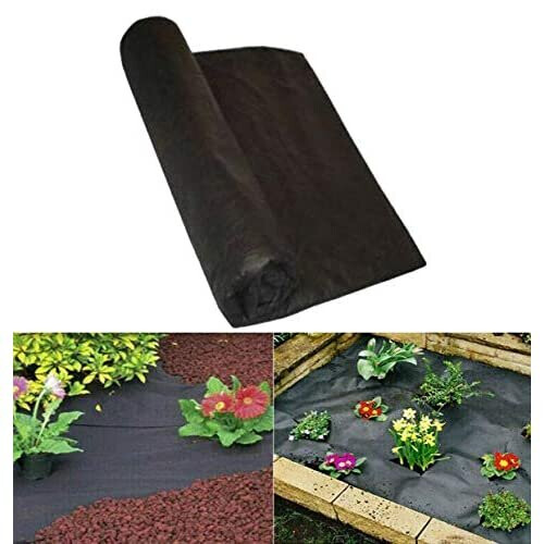 Skynet 1m x 5m roll non-woven weed control fabric - UV stabilised black ...