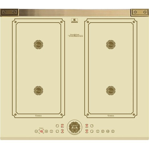 Kaiser Art Deco 59cm Ivory Induction Hob | Free Zone Electric Cooktop ...