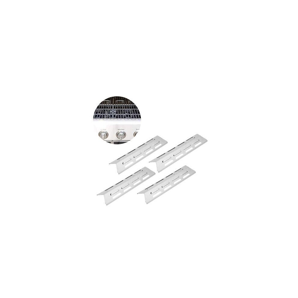 4pcs Gas Grill Heat Shield Plates Stainless Steel Flame Tamer For BBQ ...