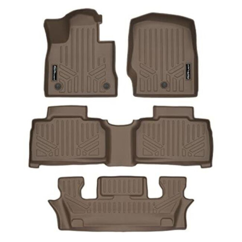 Smartliner SA1423-B1423-C1423 3 Row Tan Floor Mat Liner Set for 2020 ...