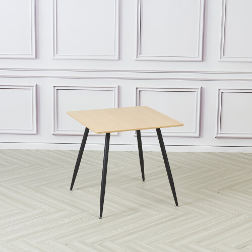 1x Vattern Rectangular Oak Veneer Dining Table 80x80 cm 2 Seaters, Oak ...