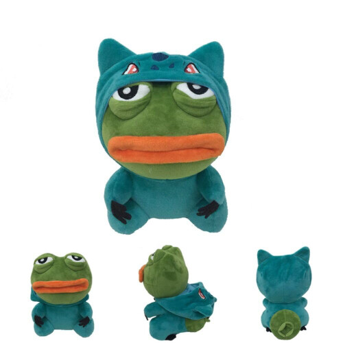 Pepe The Frog Pokemon Bulbasaur Sad Frog Anime Stuffed Toys Cosplay ...