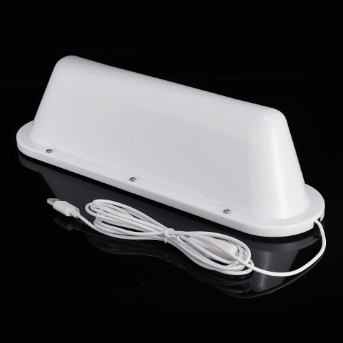 New USB Type 3W 12 LED Blank Taxi Sign Light DIY Uber Car Roof Top ...