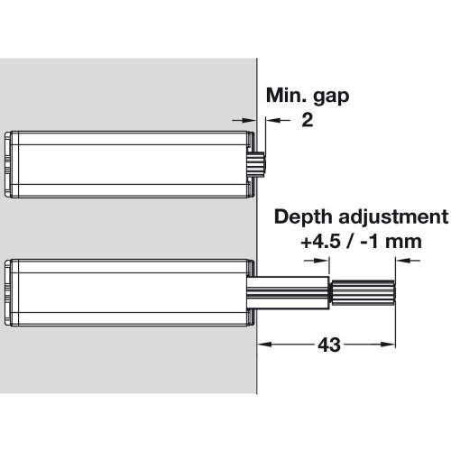 Hafele Push To Open Catch Heavy Duty Cabinet Door on OnBuy