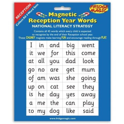 National Literacy Strategy Magnetic Words for Reception Year Key Stage ...