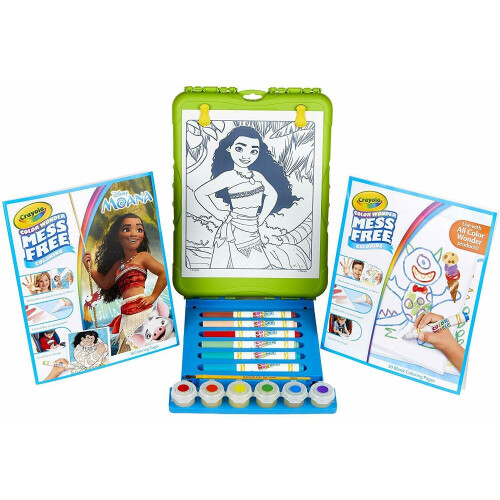 Crayola Colour Wonder Easel Kit Mess Free Markers Paint Disney Moana on ...