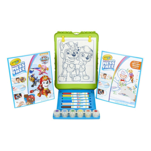 Crayola Color Wonder Tabletop Easel Kit Mess Free Markers & Paint Paw ...