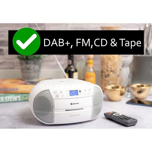 DAB Portable CD Player And Cassette Player Boombox, CD Radio Player ...