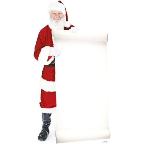 Santa with Large Sign Christmas Lifesize Cardboard Cutout on OnBuy