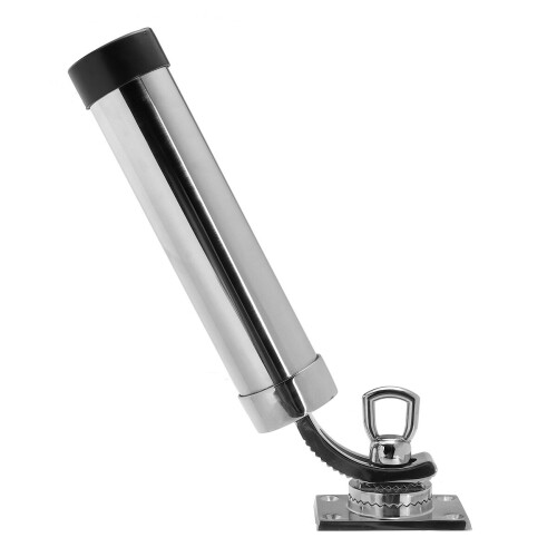 2pcs Boat Marine Stainless Deck-Mount Adjustable Removable Fishing Rod ...