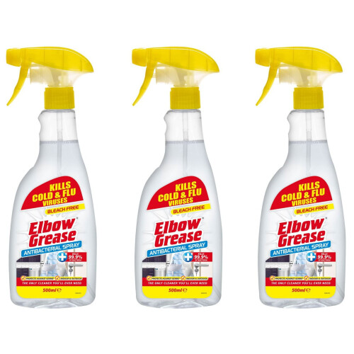 Elbow Grease Anti-Bacterial Spray Hygiene Clean Disinfect Germs Kitchen ...