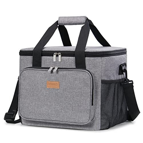 Lifewit Large Cooler Bag Shopping Bag Soft Insulated Picnic Family Cool Bag Thermal Lunch Bag Cooling Bag for Work Beach Picnic Camping Grey 2 on OnBuy