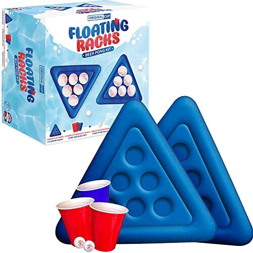 Original Floating Beer Pong Kit | Premium Quality | 2 Inflatable Floats ...