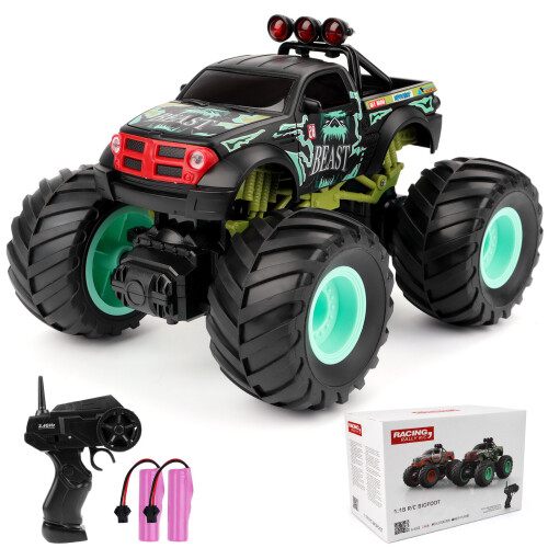 Remote Control Cars 1:18 Scale Bigfoot Remote Control Monster Truck,2 ...