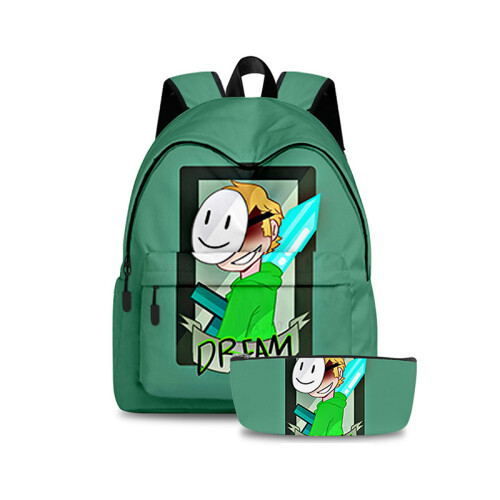 (DarkGreen) 3D Printed Dreamwastaken Dream Smp Backpack Schoolbag ...