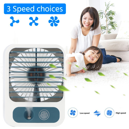 USB Desk Fan Mini USB Fan 3 Speeds Fans Cooling Fast Mist Fan Portable ...