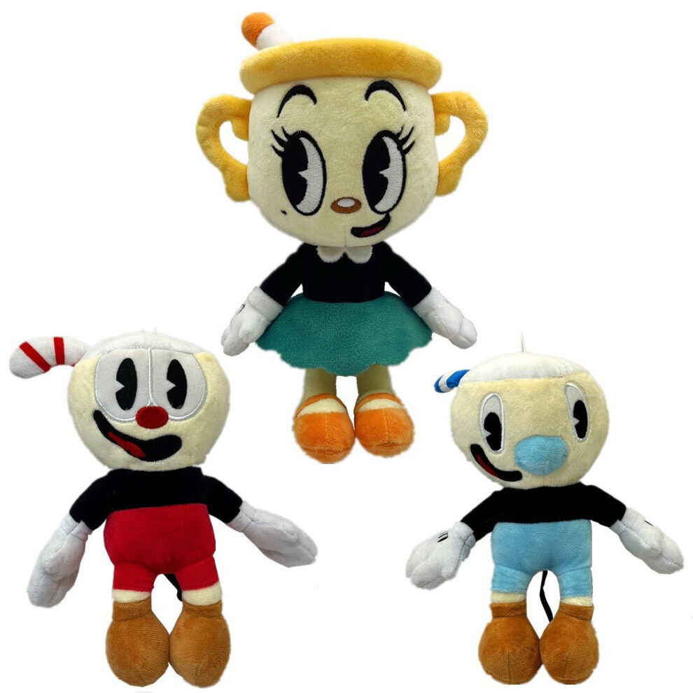 Cuphead Adventure Mugman Teacup Head Girl Plush Toy Doll Plushies