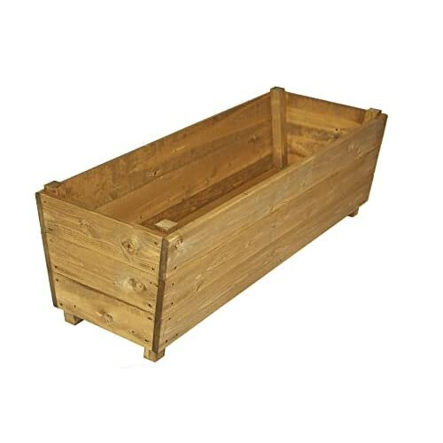 Heavy Duty Large Wooden Planter - Outdoor Wood Flower Container ...