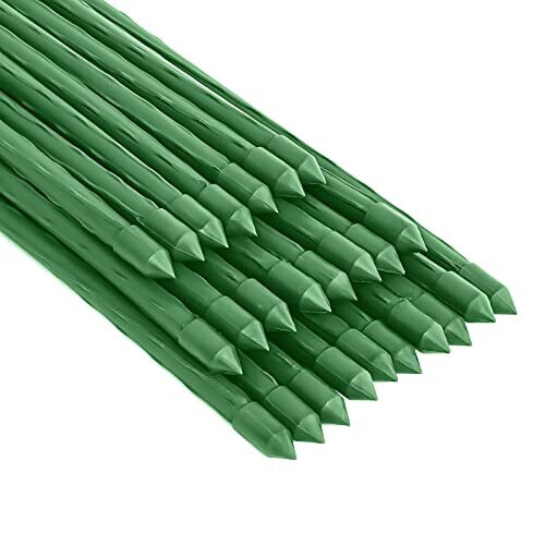FEED GARDEN Sturdy Plant Support Garden Stakes 36 Inches Plastic Coated ...