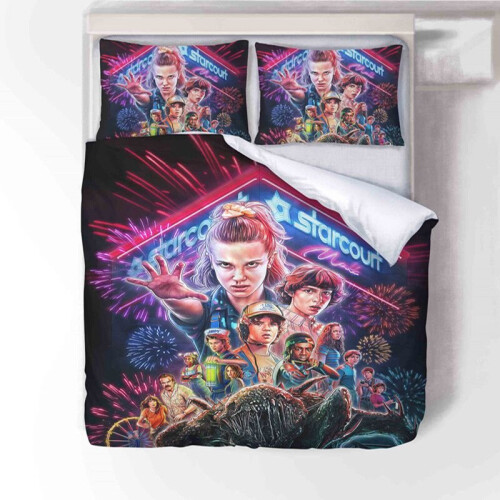 (Fireworks, 135*200cm) Stranger Things Bedding Set Hot Fashion Horror ...
