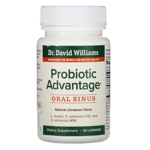 Dr. Williams, Probiotic Advantage, Oral Sinus, Natural Cinnamon Flavor ...
