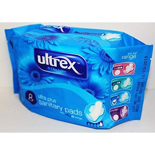 Ultrex Ultra Plus with Wings 8 Sanitary Pads PLOF010806 on OnBuy