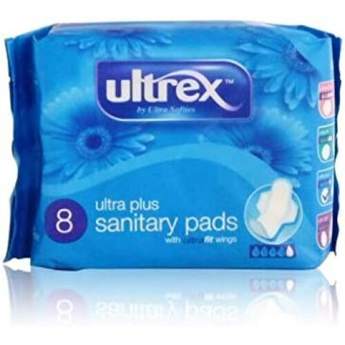 Ultrex Ultra Plus with Wings 8 Sanitary Pads PLOF010806 on OnBuy