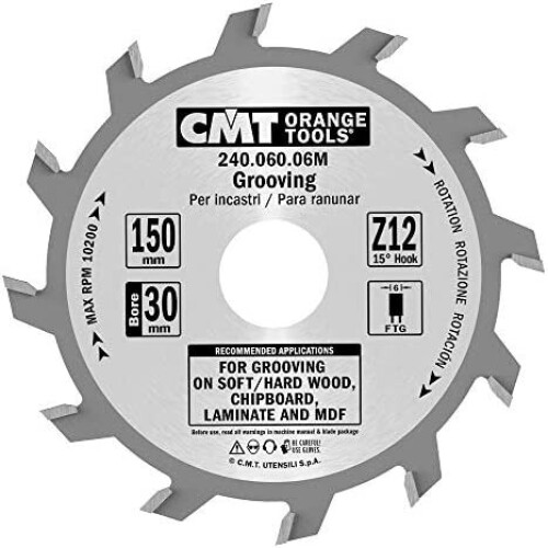 CMT Orange Tools 240.060.06 M - Circular Saw Blade for Groove Cutter ...